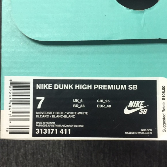 Nike | Shoes | Nike Sb Dunk Hi Unc | Poshmark